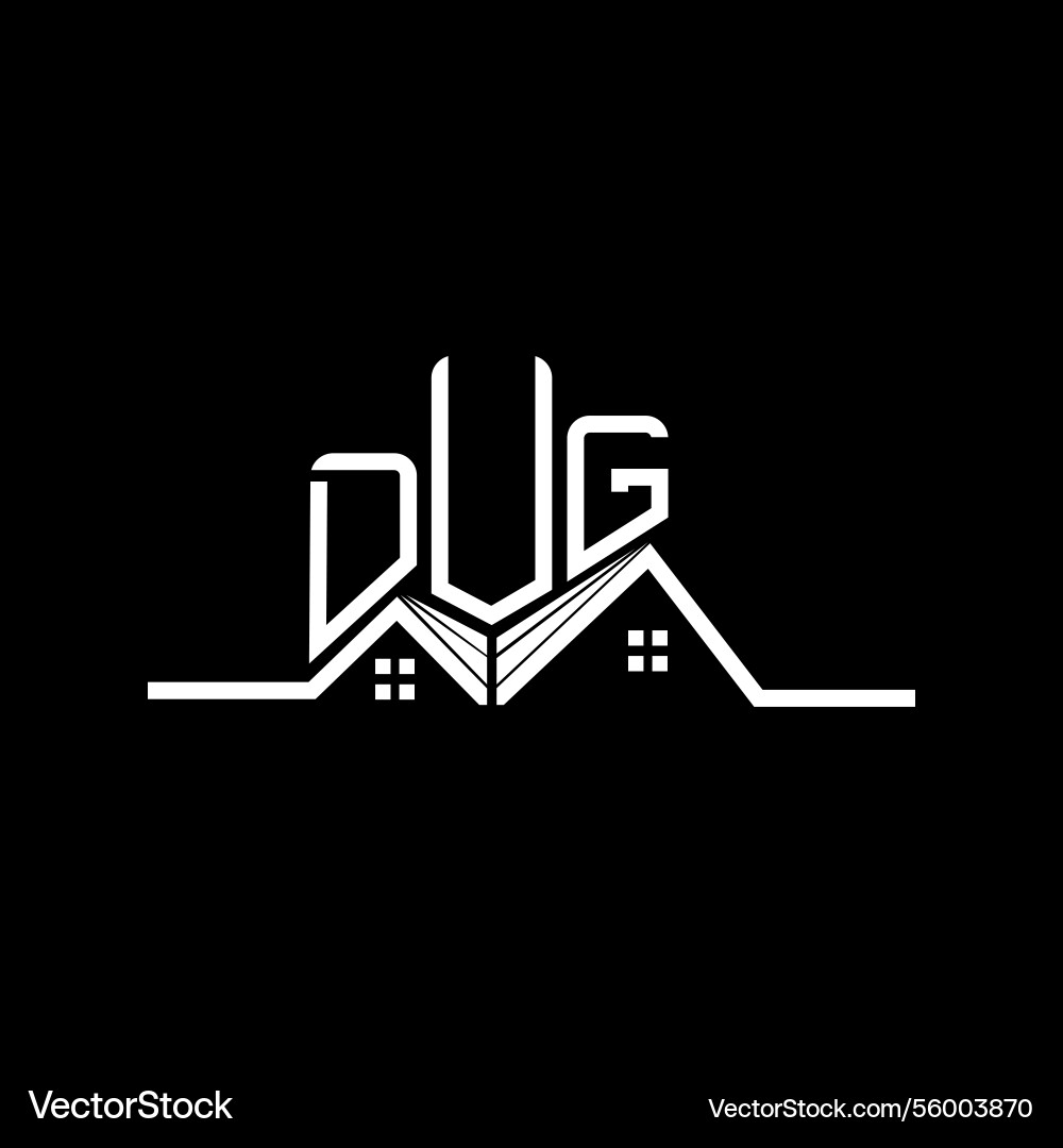 Dug real state logo design simple and modern Vector Image