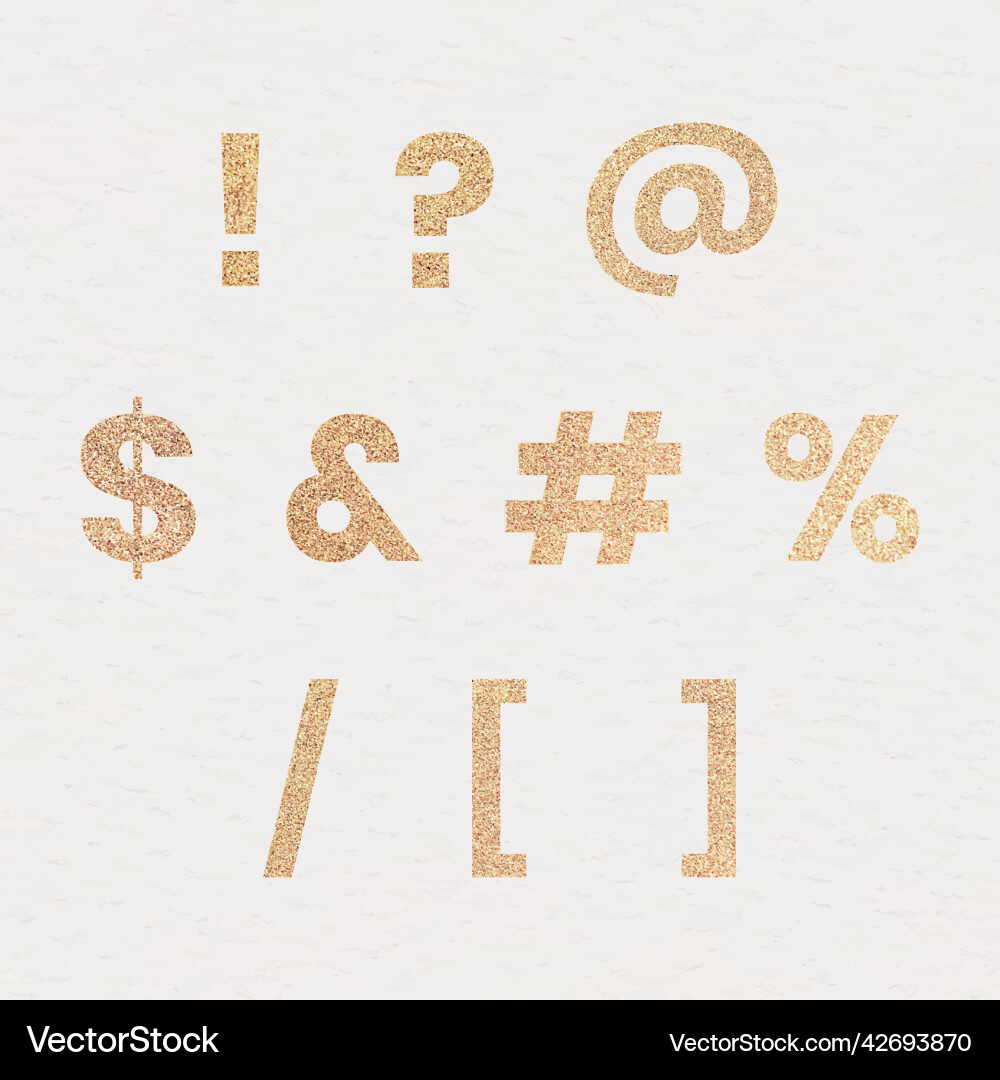 Glitter character collection Royalty Free Vector Image