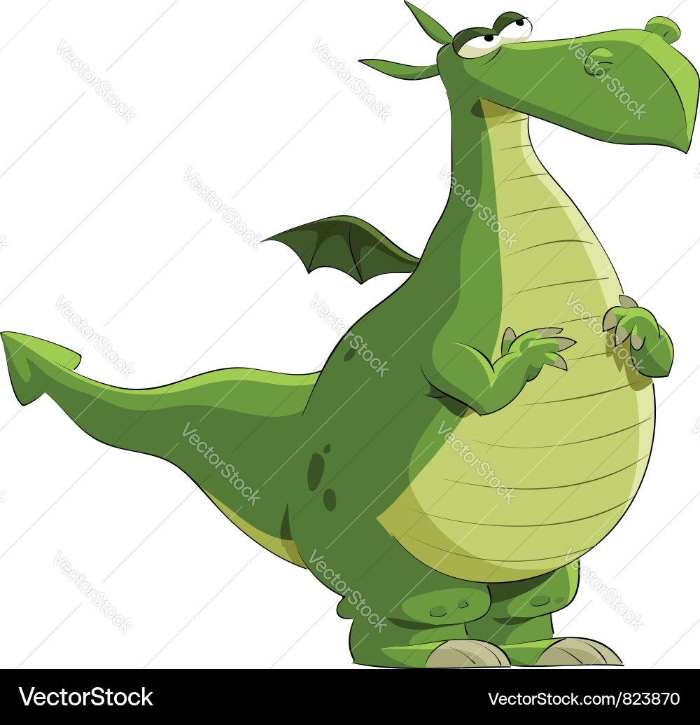 Green dragon Royalty Free Vector Image - VectorStock