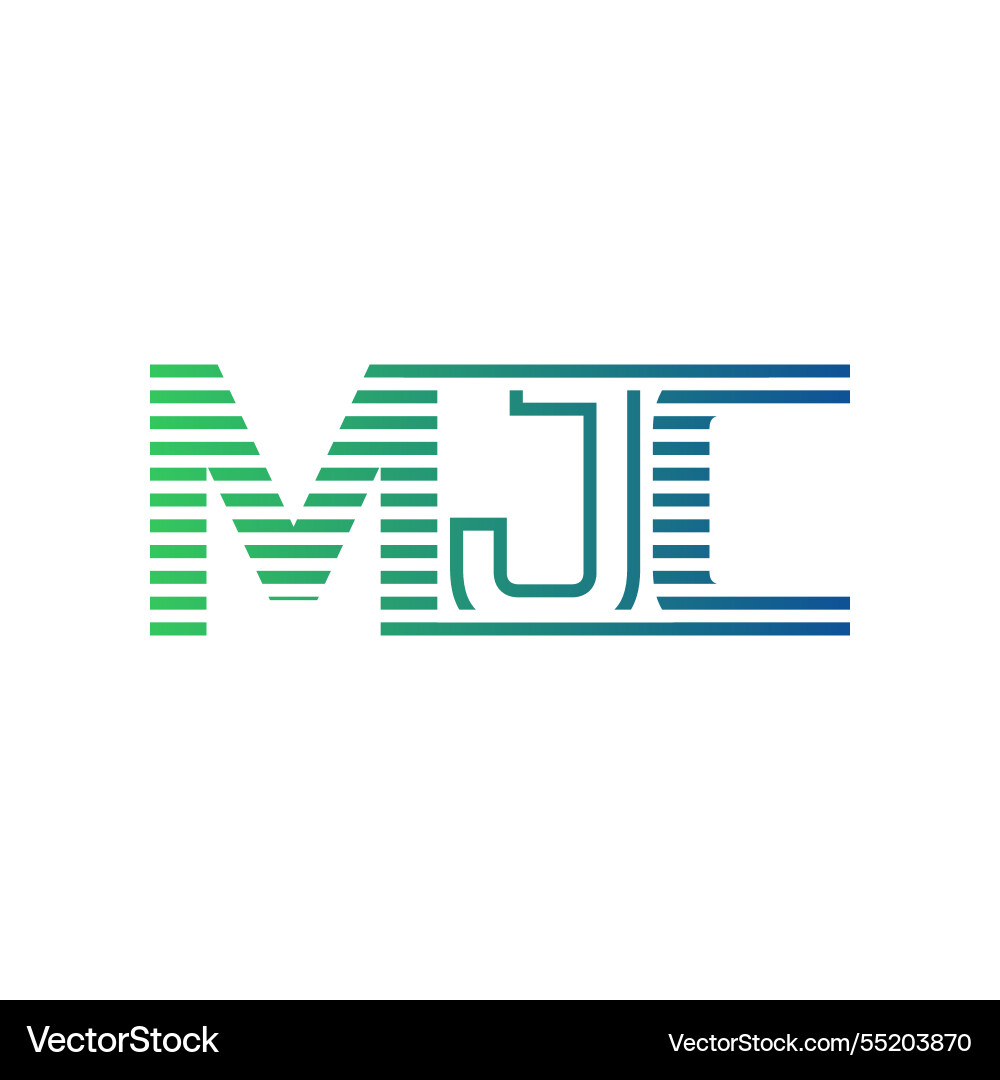 Modern mjc logo design letter minimalist Vector Image