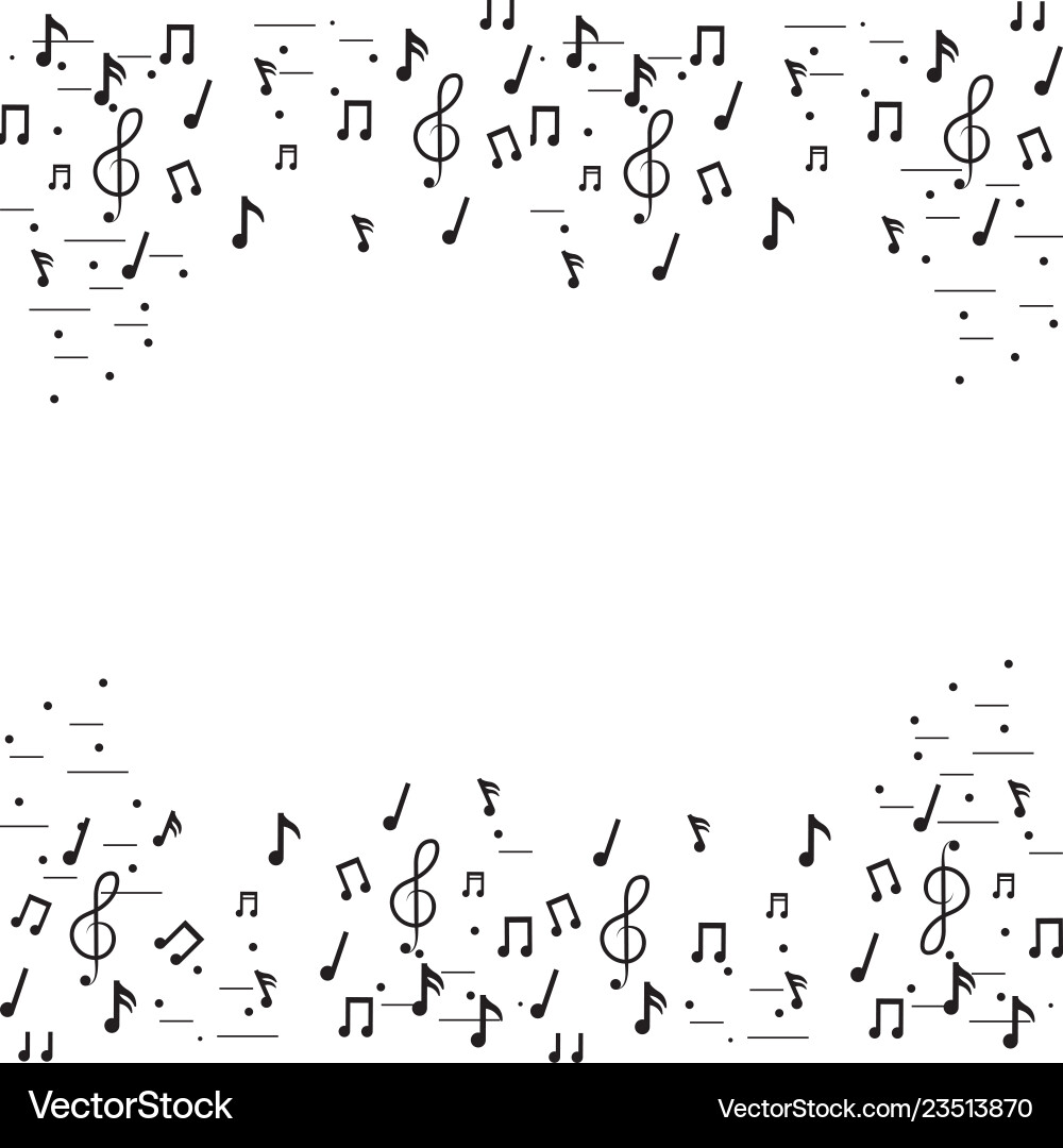 Music notes frame Royalty Free Vector Image - VectorStock