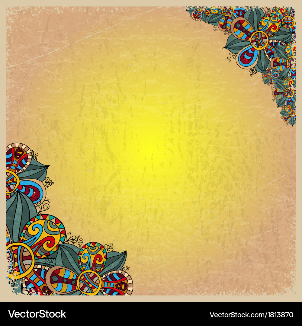 Vintage Floral Paper Background Royalty Free Vector Image