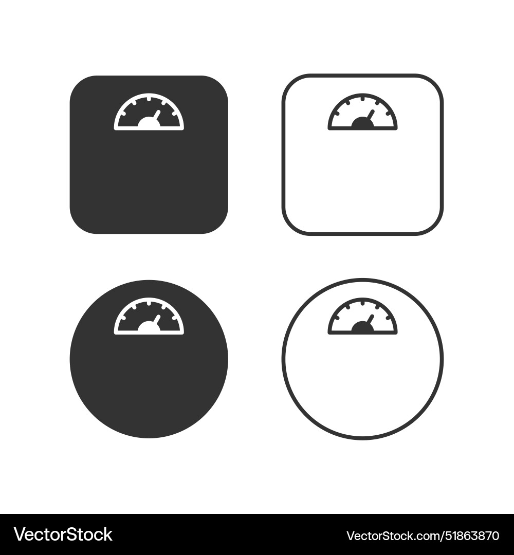 Weight scale icon isolated Royalty Free Vector Image