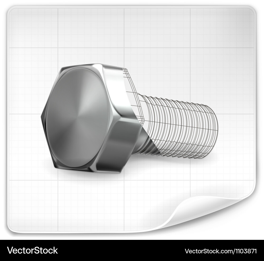Bolt drawing Royalty Free Vector Image - VectorStock