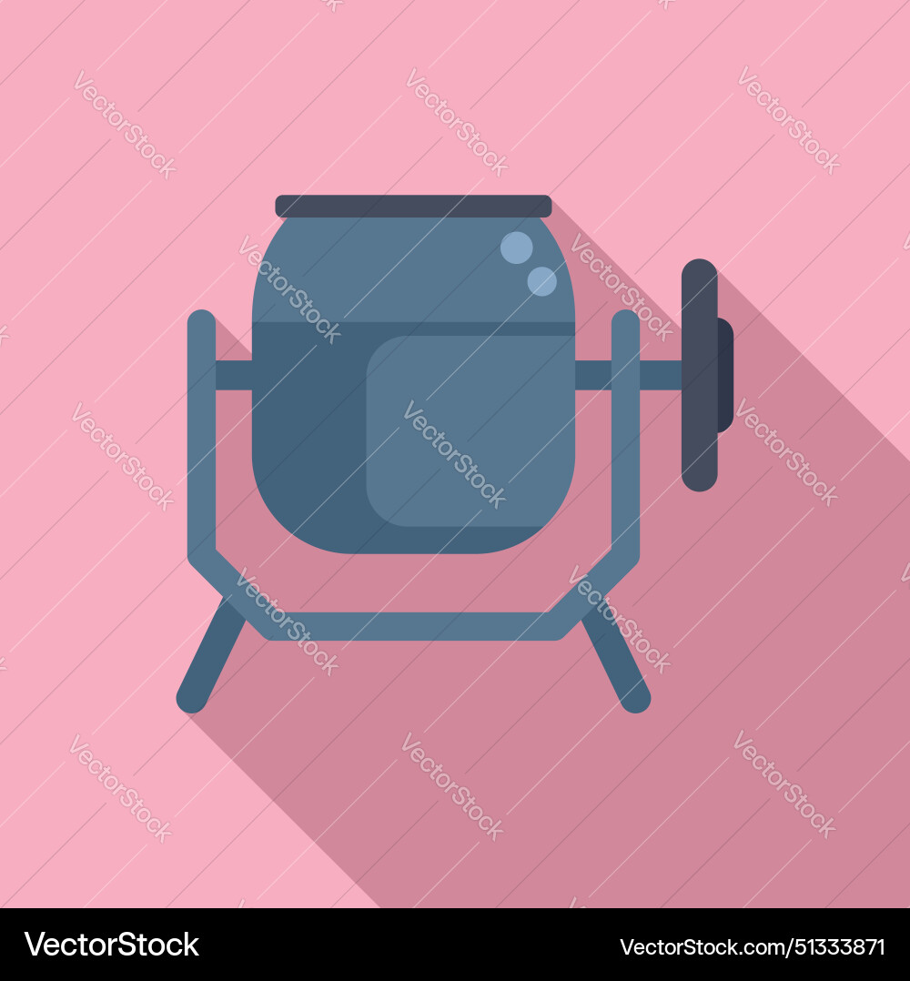 Cement mixer icon on pink background Royalty Free Vector
