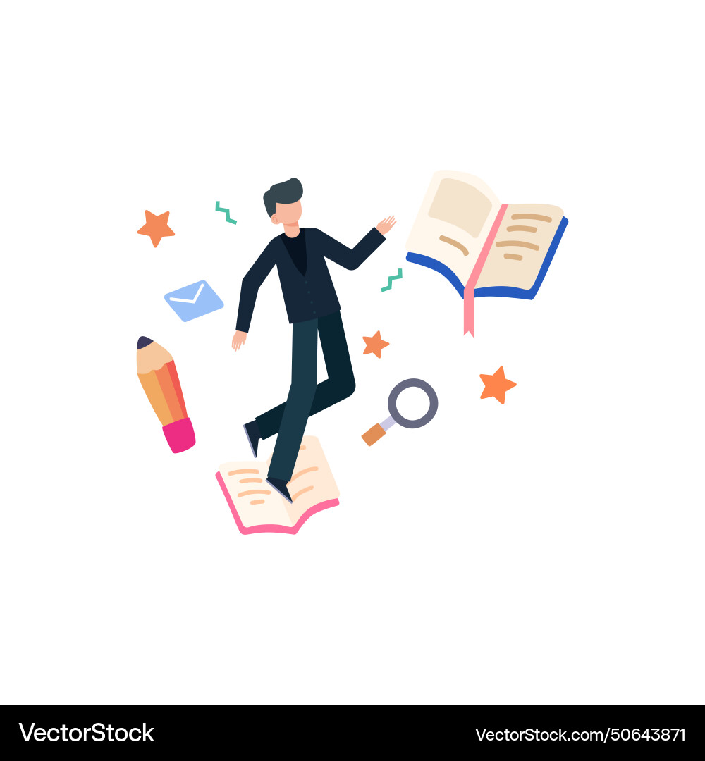 Creative student Royalty Free Vector Image - VectorStock