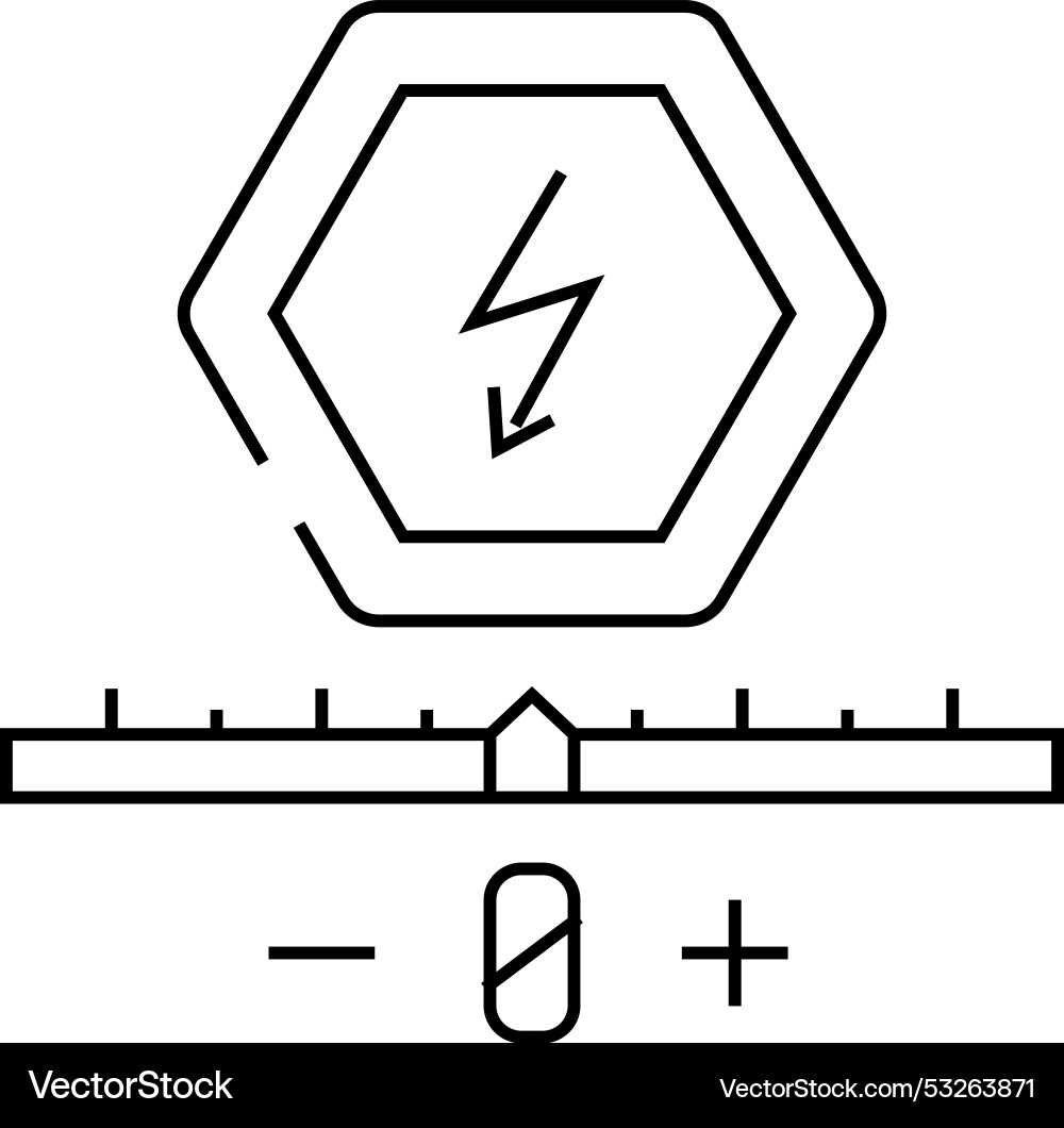 Energy flow control electric line icon Royalty Free Vector