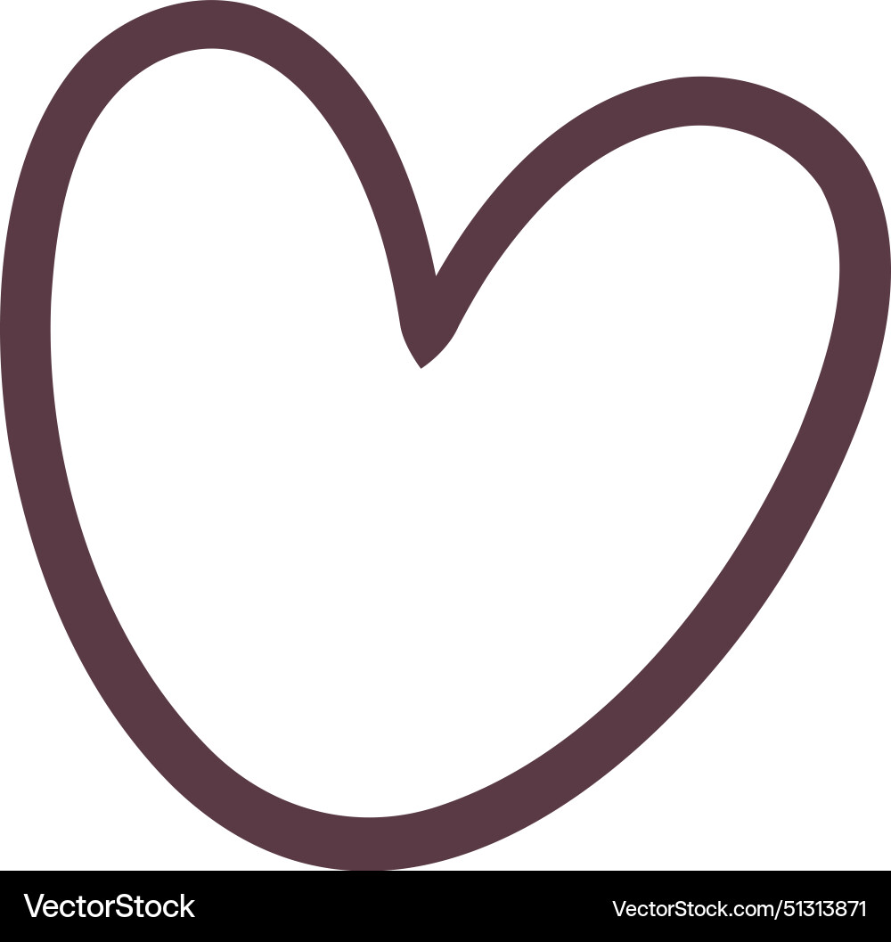 Heart outline icon Royalty Free Vector Image - VectorStock