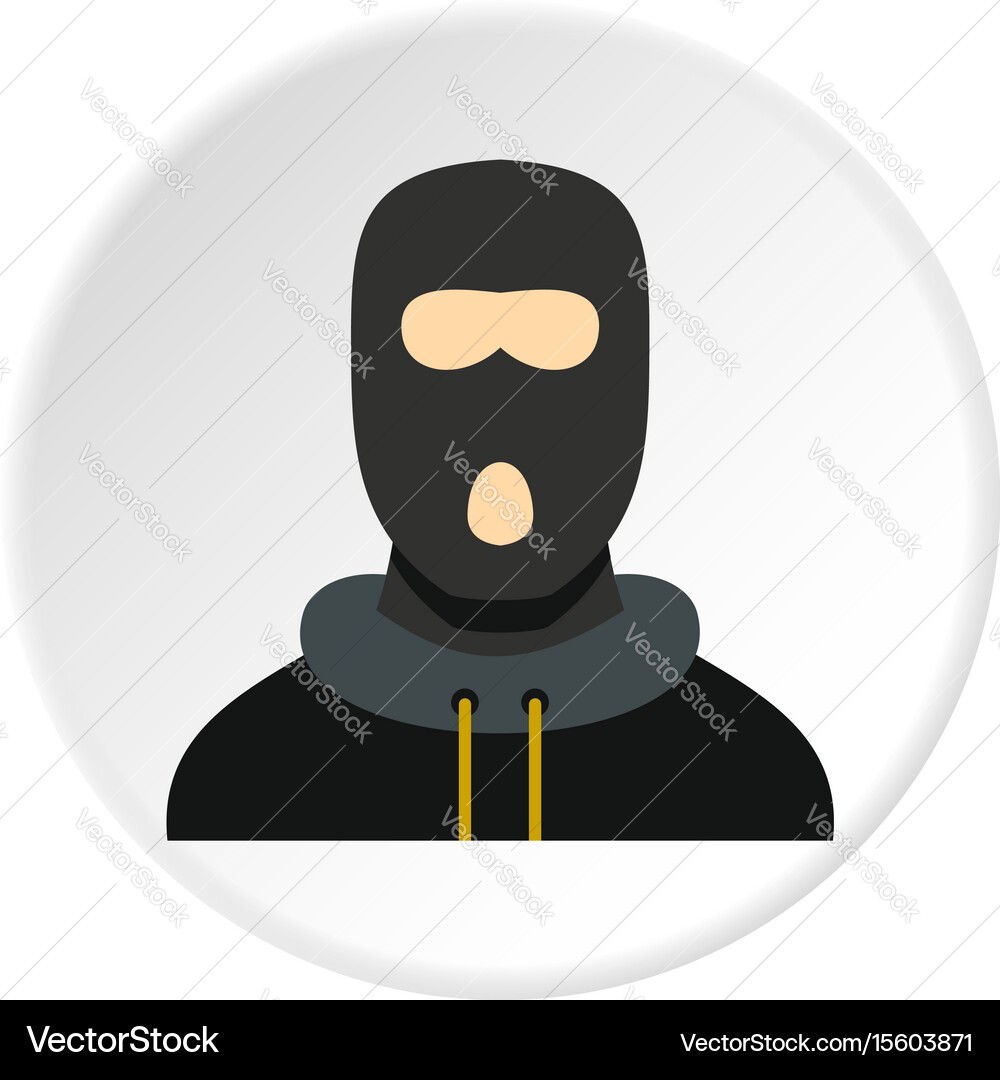 Maskierte Räuber-Ikonenkreis Lizenzfreies Vektorbild