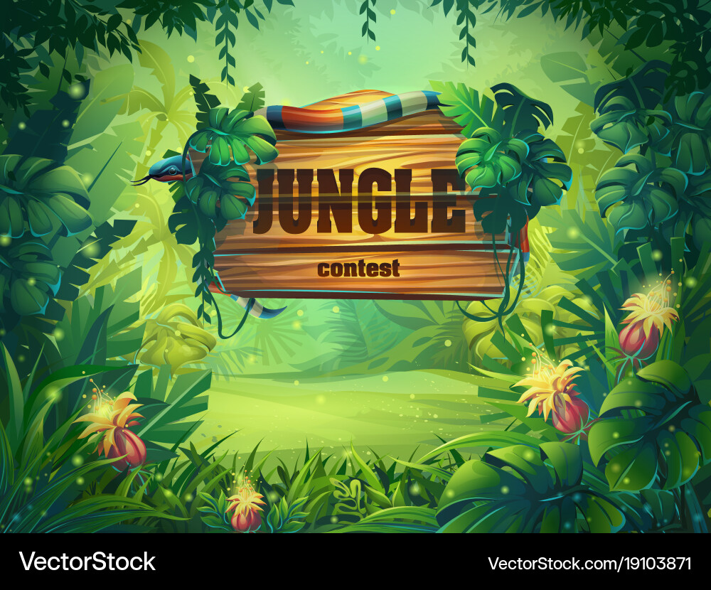 Rainforest Background Royalty Free Vector Image