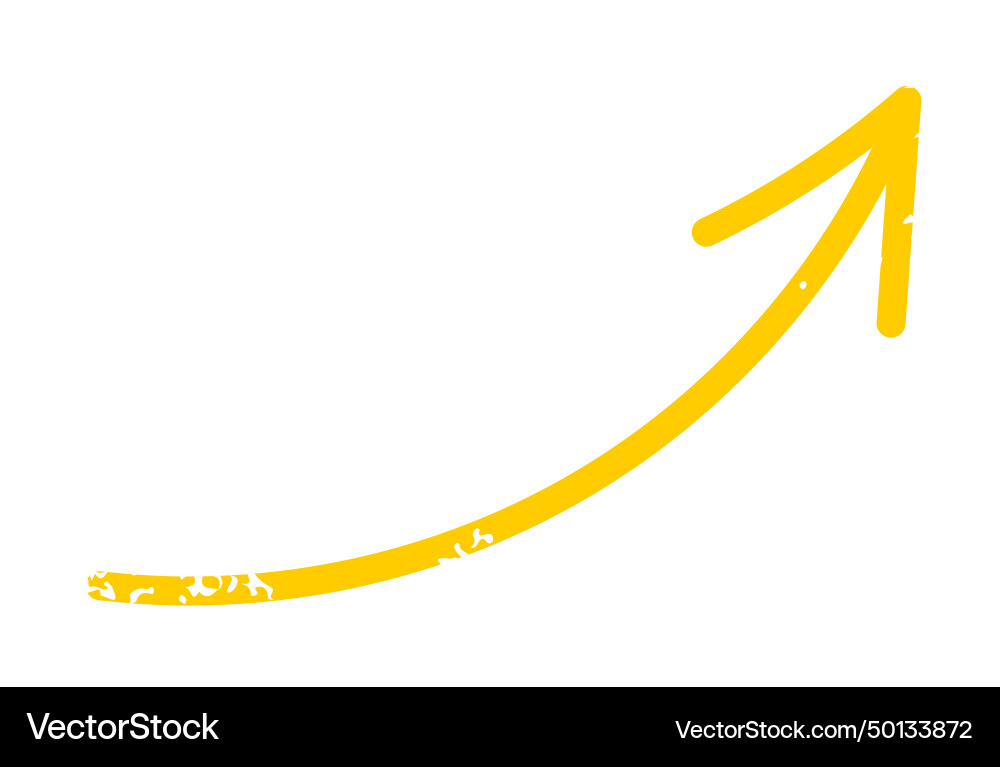 Arrow direction pointer hand drawn Royalty Free Vector Image