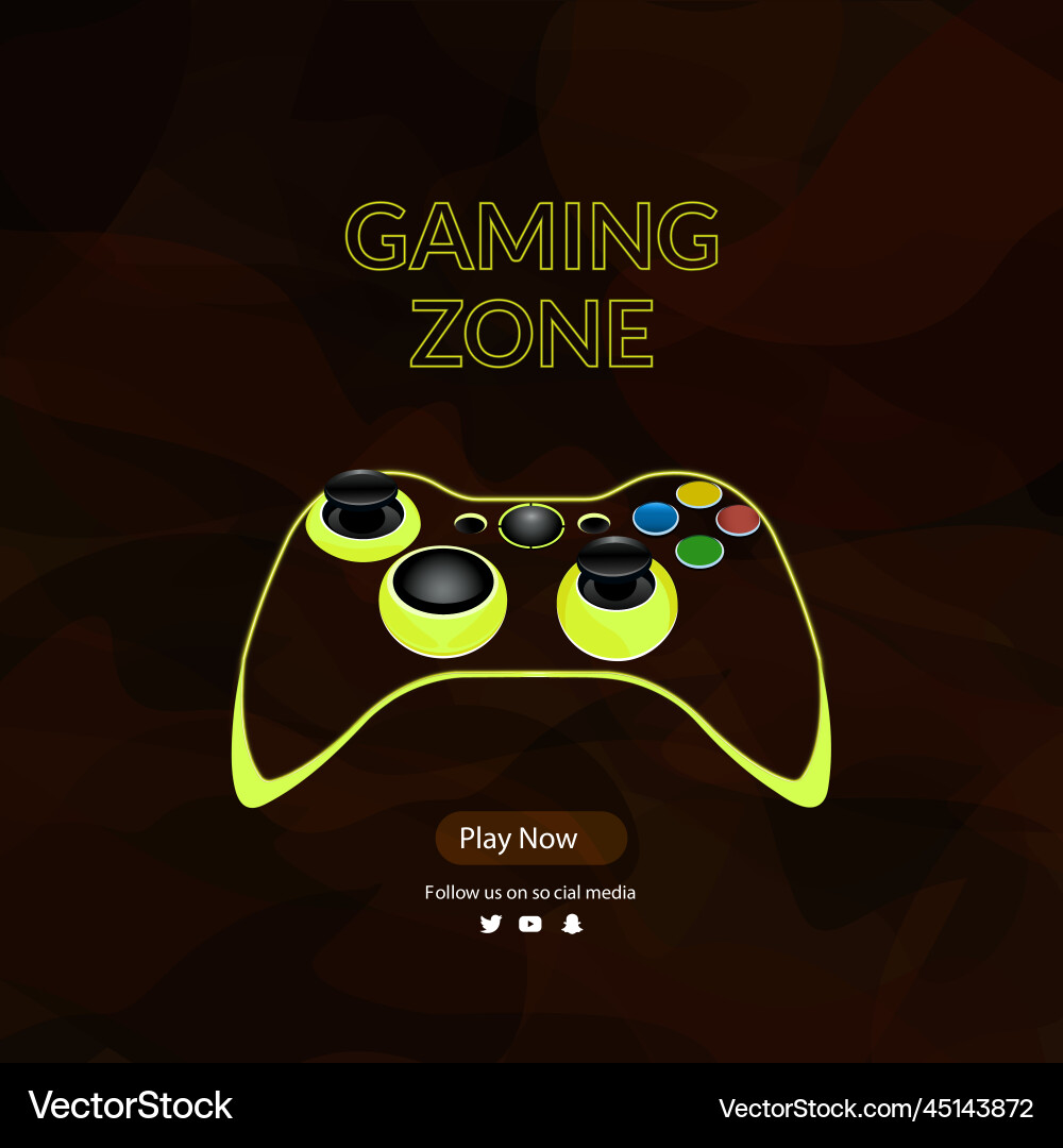 Banner design of gaming zone – Royalty-Free Vector | VectorStock