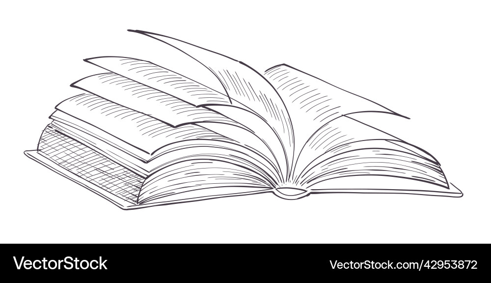 Books hand drawn sketch style Royalty Free Vector Image