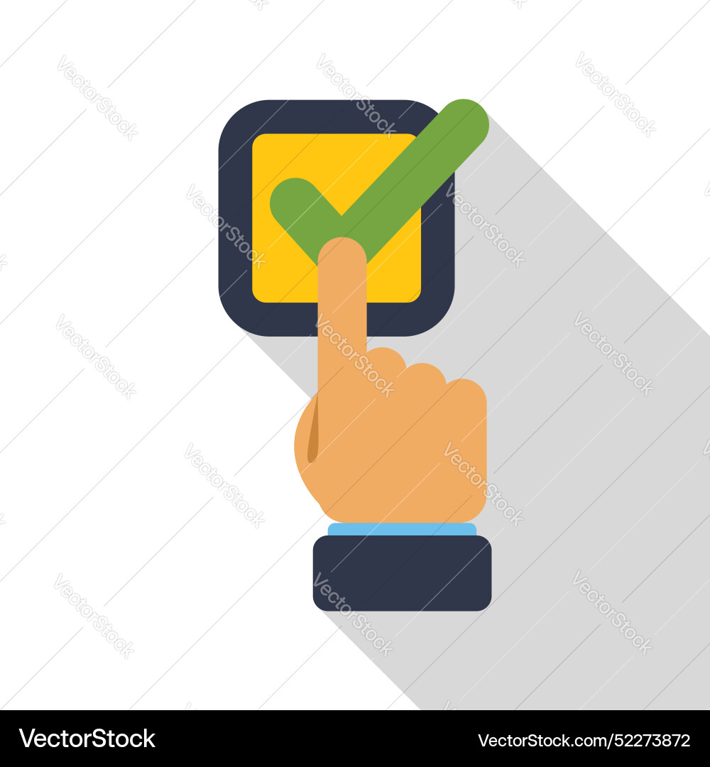 Businessman making right choice checking green Vector Image