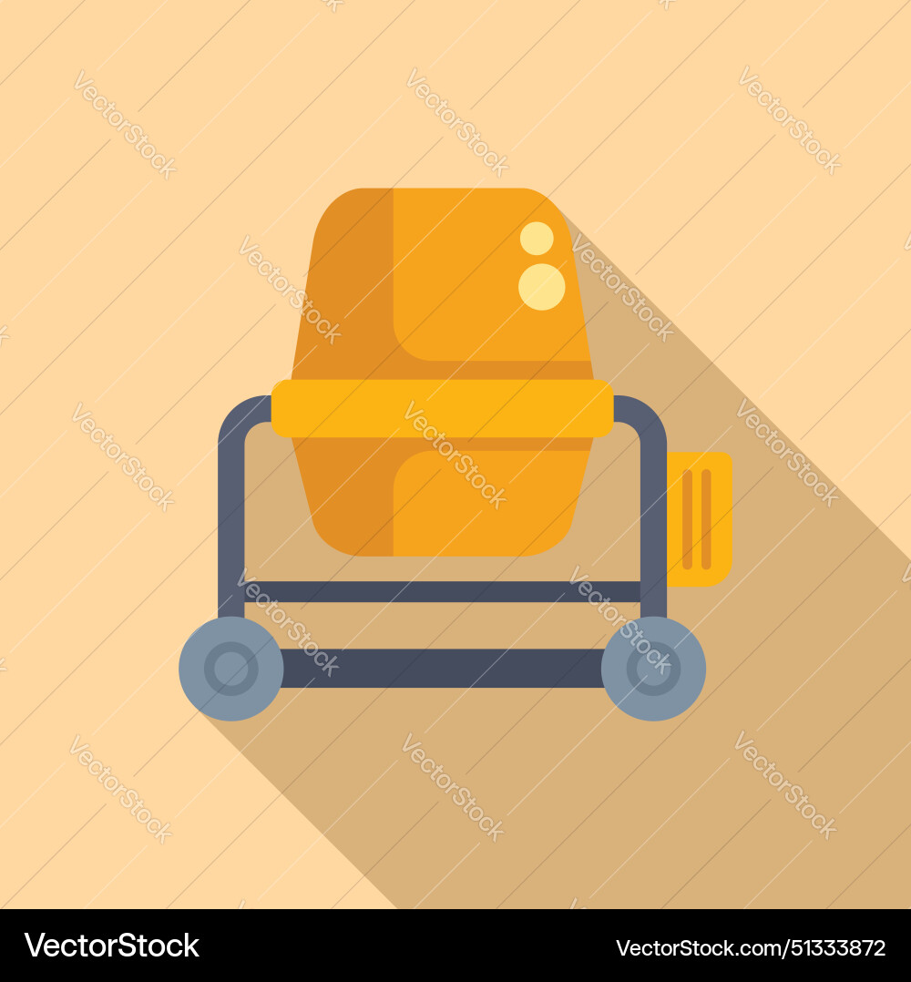 Cartoon cement mixer on beige background Vector Image