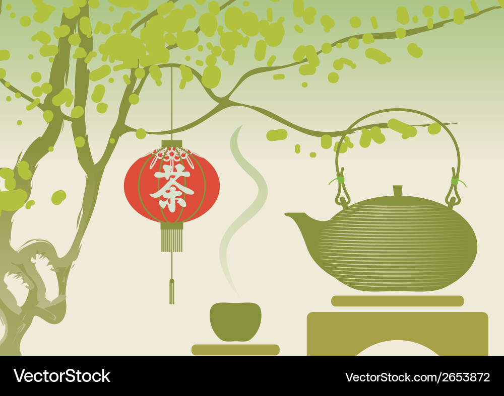 China tea Royalty Free Vector Image - VectorStock