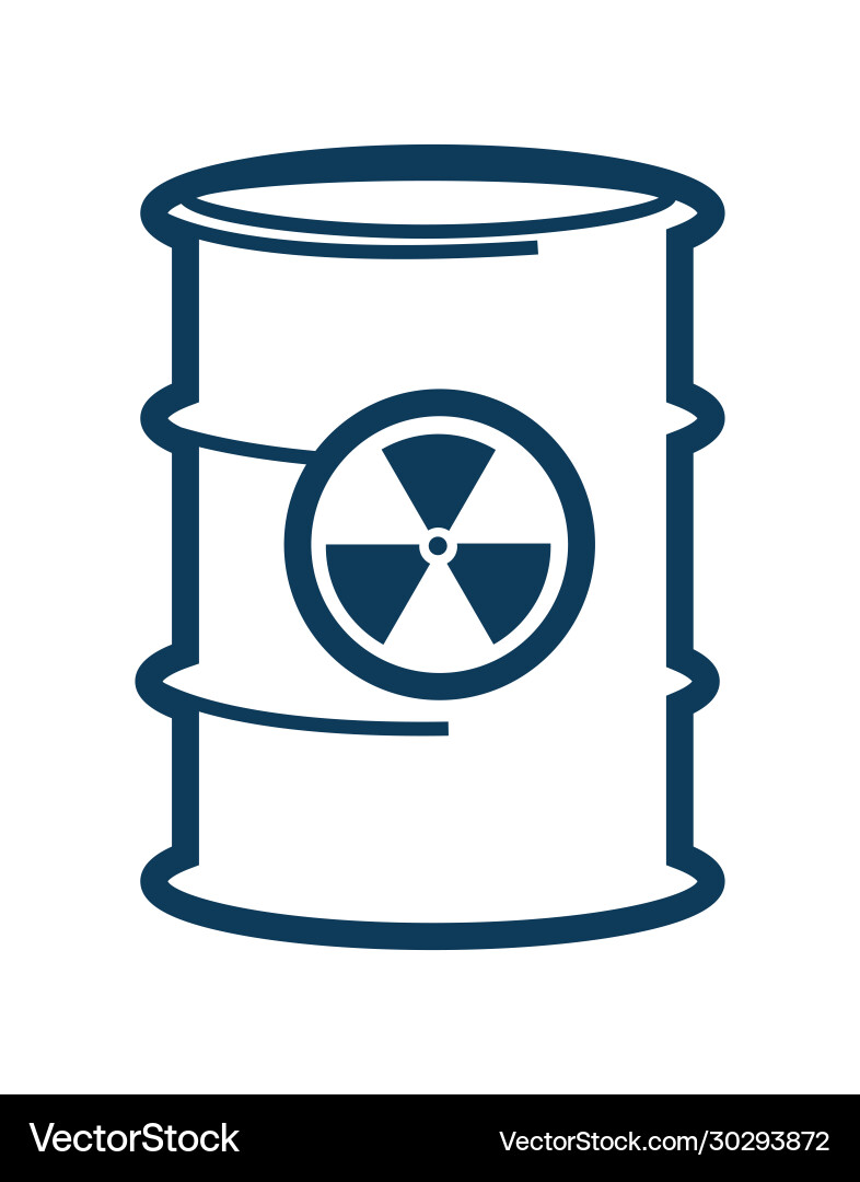 Container with toxic substance and sign hazard Vector Image