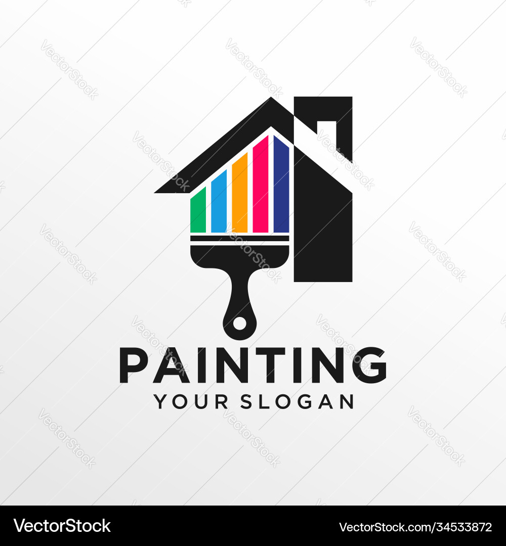 Residential Painting Logo House Painting Logo Vector Art, Icons, And