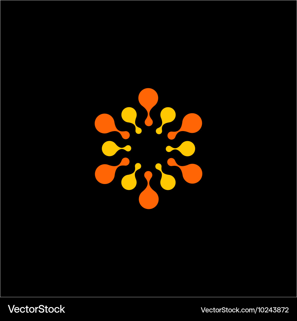 Isolated abstract orange color flower logo Vector Image