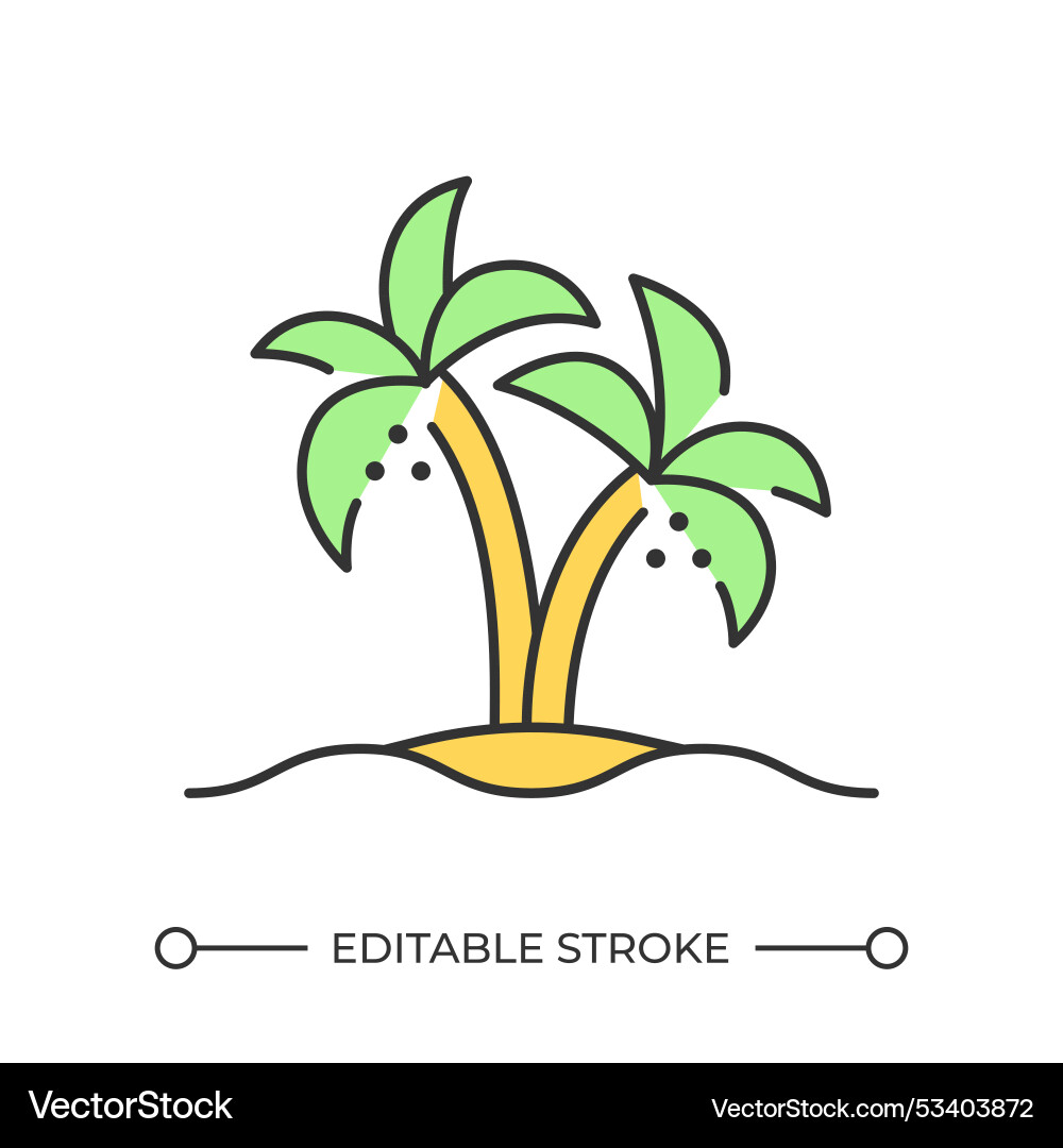 Palms rgb color icon Royalty Free Vector Image