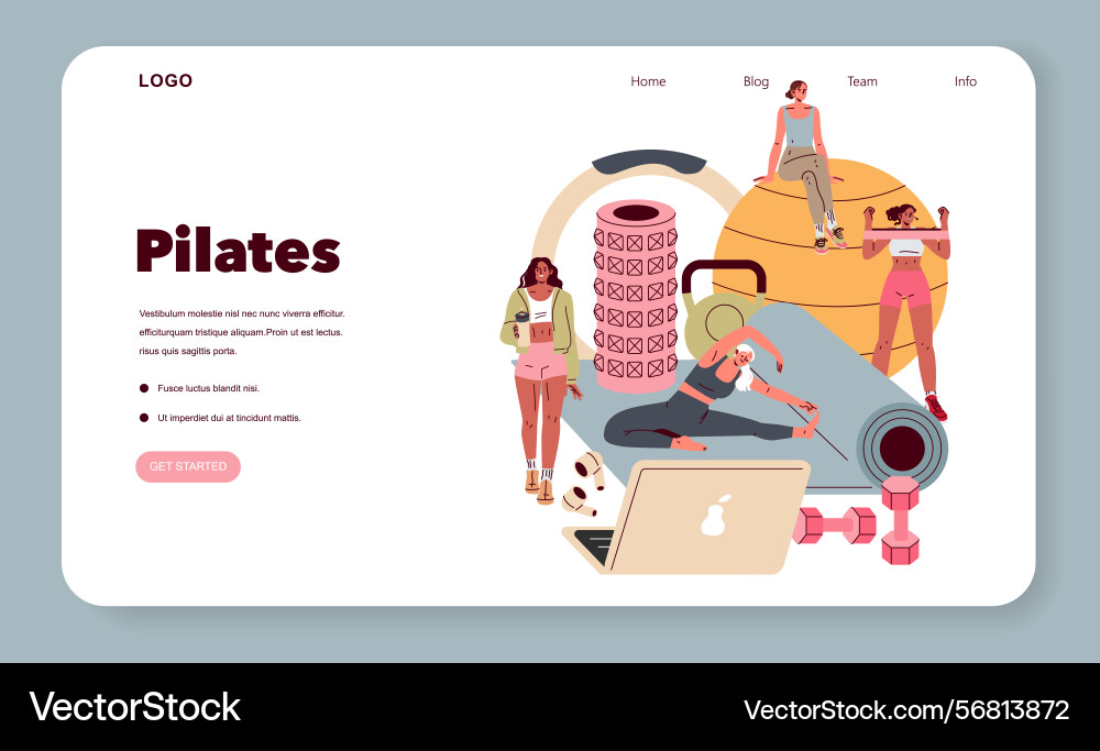 Pilates flat Royalty Free Vector Image - VectorStock