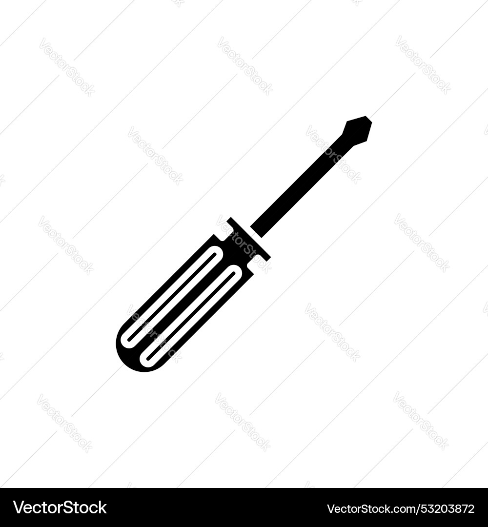Screwdriver icon set screw tool automotive symbol Vector Image