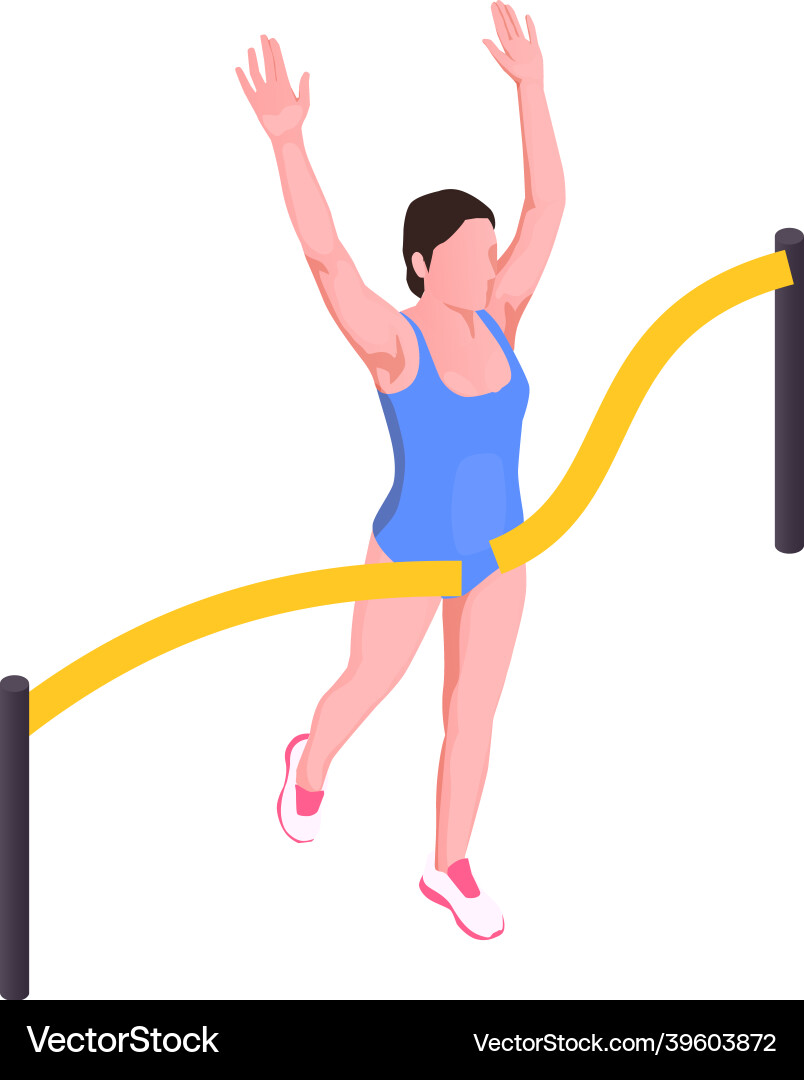 Sprinter isometric icon Royalty Free Vector Image