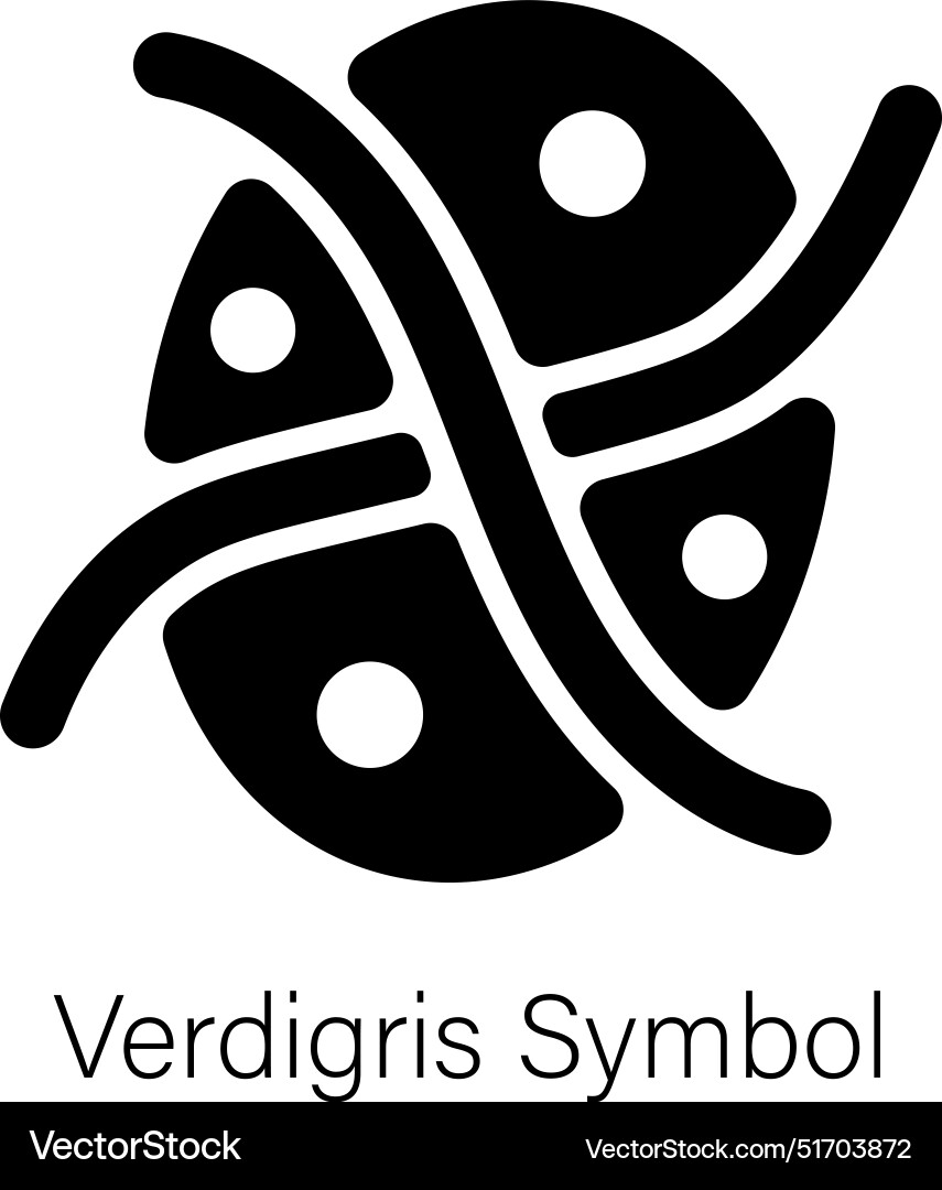 Verdigris symbol Royalty Free Vector Image - VectorStock