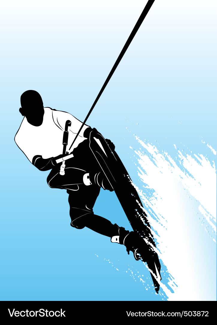Wake boarding Royalty Free Vector Image - VectorStock