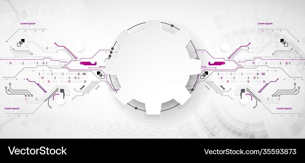Abstract technology concept circuit board high Vector Image