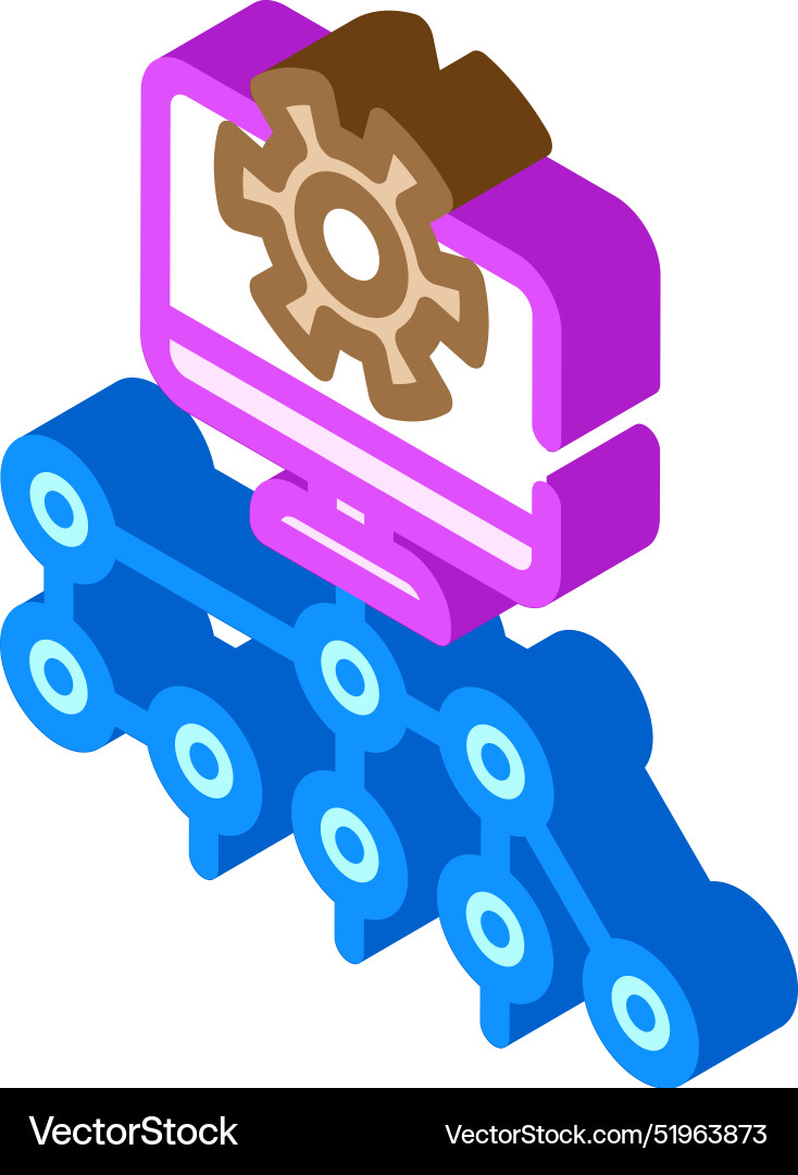 Digital product creation isometric icon Royalty Free Vector