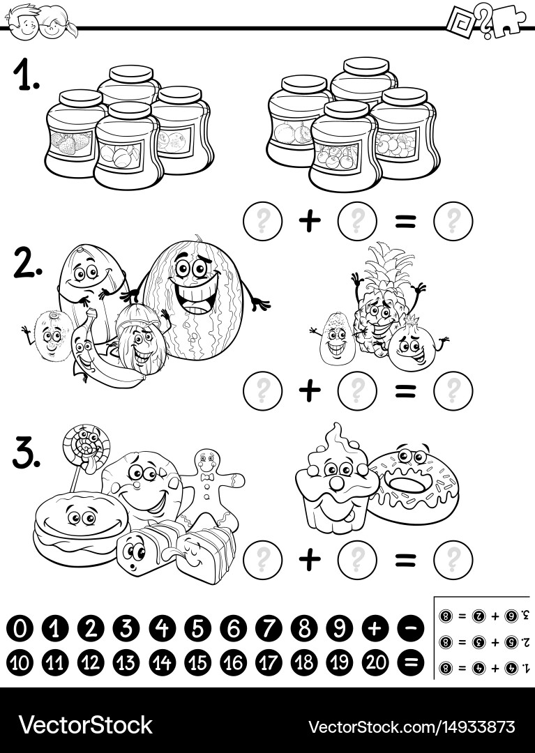 Educational activity coloring page Royalty Free Vector Image