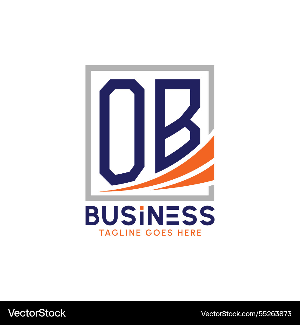 Letter ob business logo modern Royalty Free Vector Image