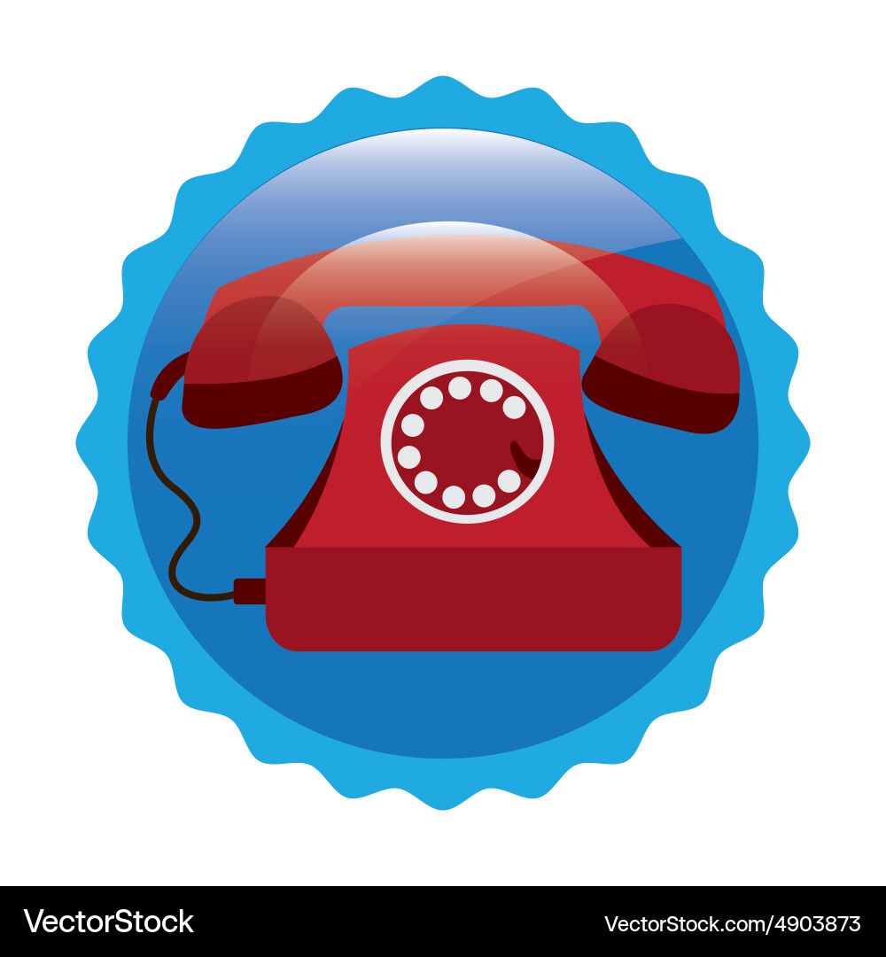 Red phone Royalty Free Vector Image - VectorStock