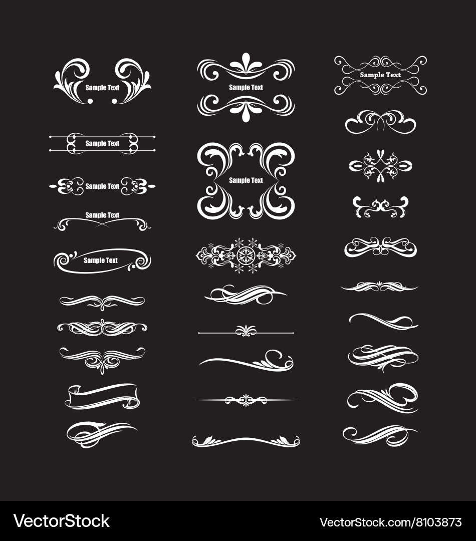 Victorian Floral Swirls Royalty Free Vector Image