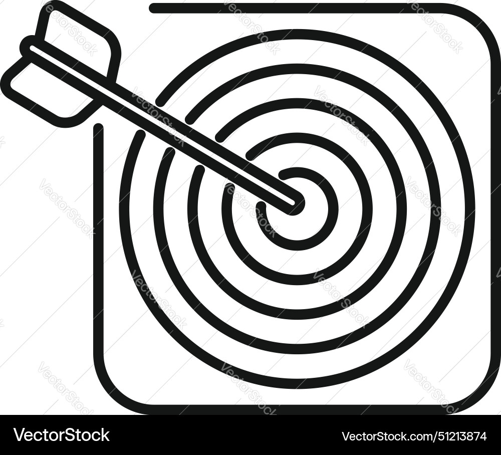 Business target icon outline success Royalty Free Vector