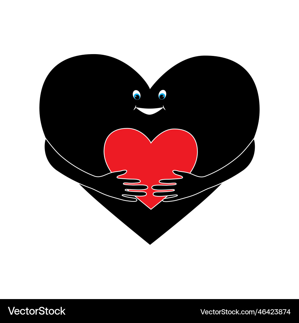 Care emoji face emoticon with large open glossy Vector Image