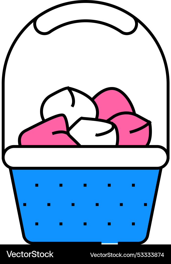 Flower basket icon color Royalty Free Vector Image