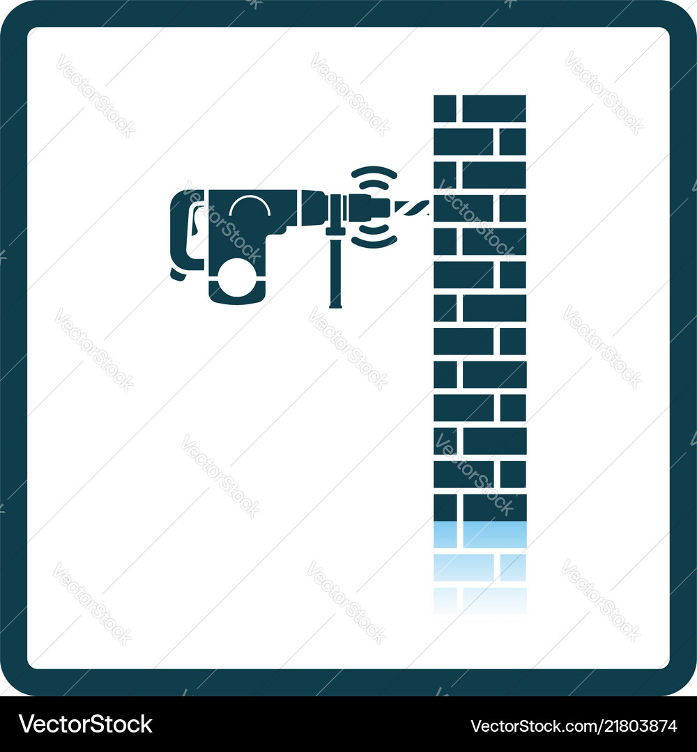 Icon of perforator drilling wall Royalty Free Vector Image