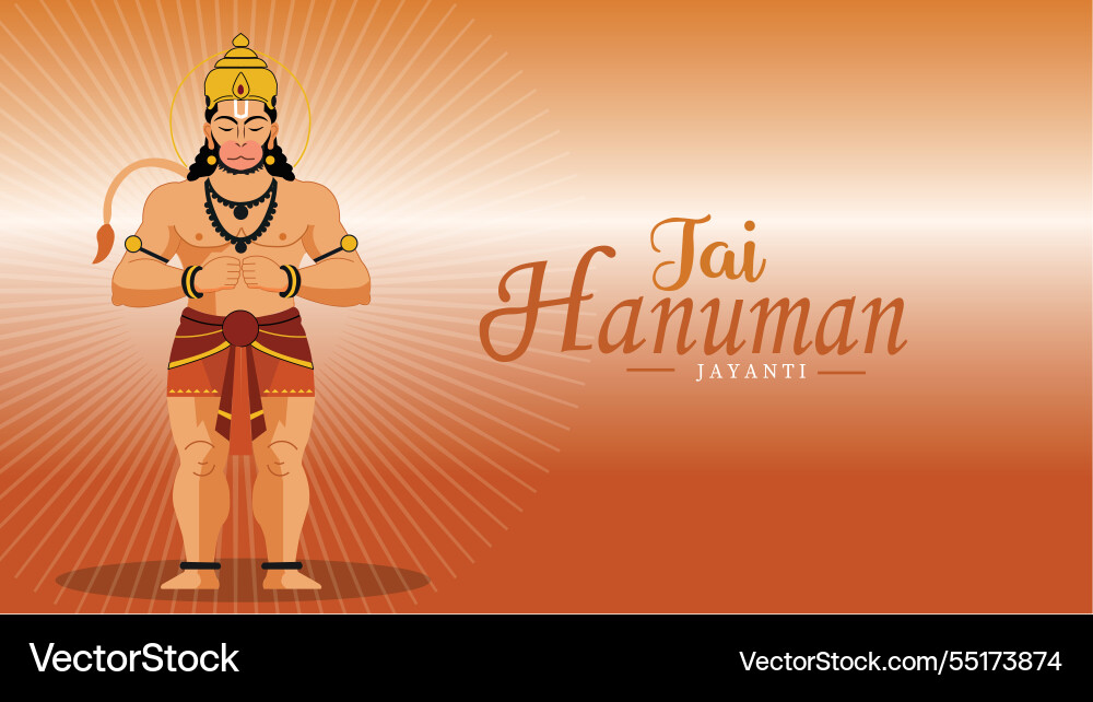 Jai hanuman jayanti Royalty Free Vector Image - VectorStock