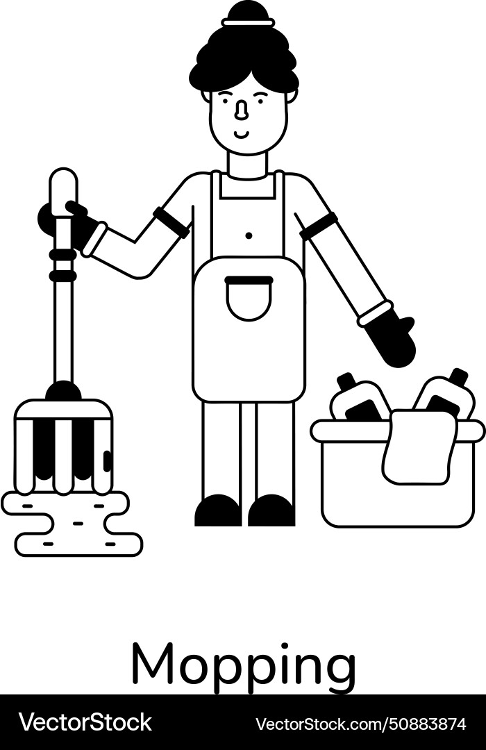 Mopping Royalty Free Vector Image - VectorStock
