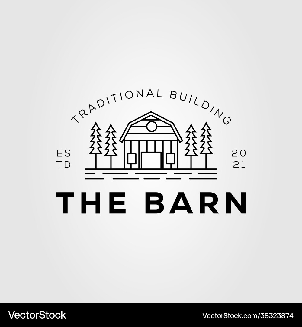 Rustic Barn & Cottage Logo Royalty Free Vector Image