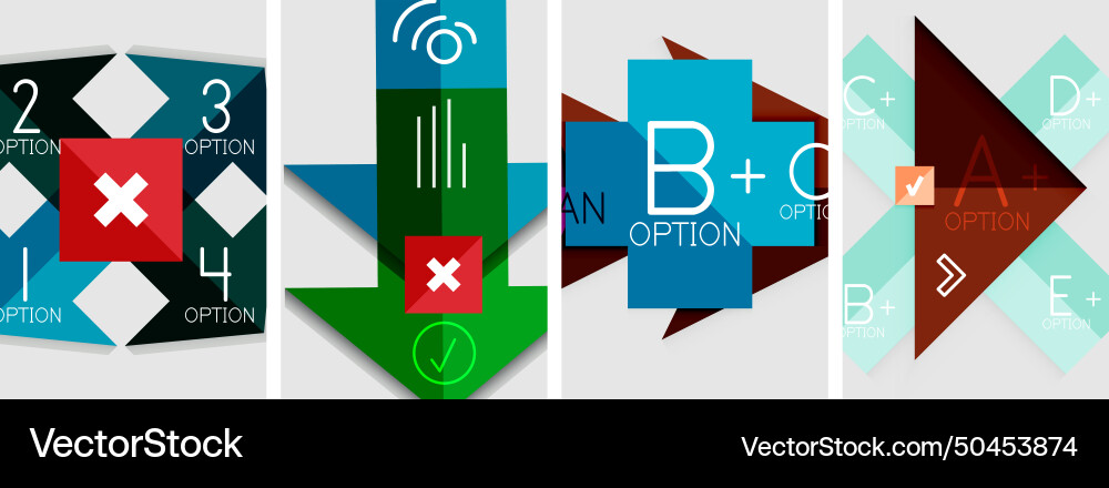 Set of arrow backgrounds Royalty Free Vector Image