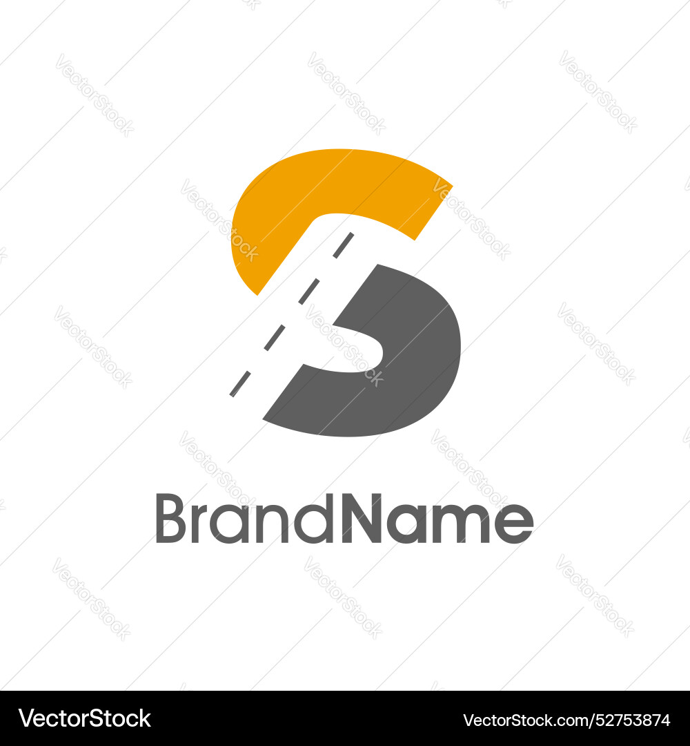 Simple initial s way logo Royalty Free Vector Image
