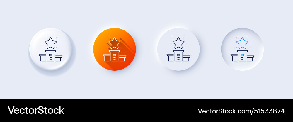 Winner podium line icon first place sign best Vector Image