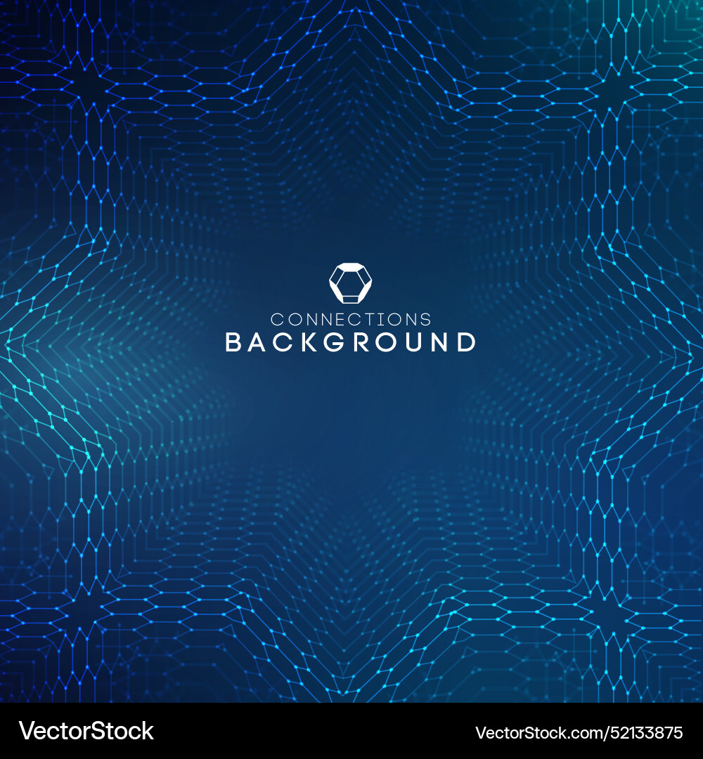 Abstract digital background with connected lines Vector Image
