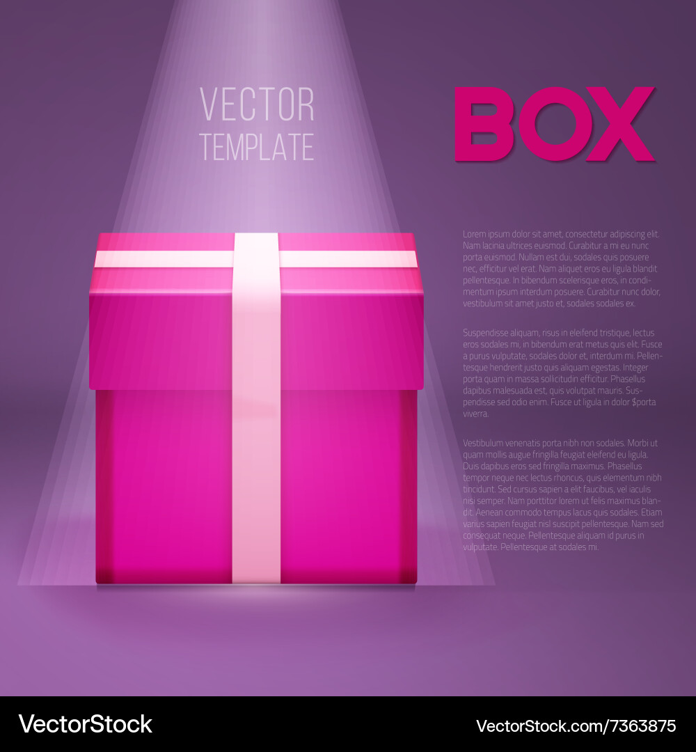 Gift box eps10 realistic 3d Royalty Free Vector Image