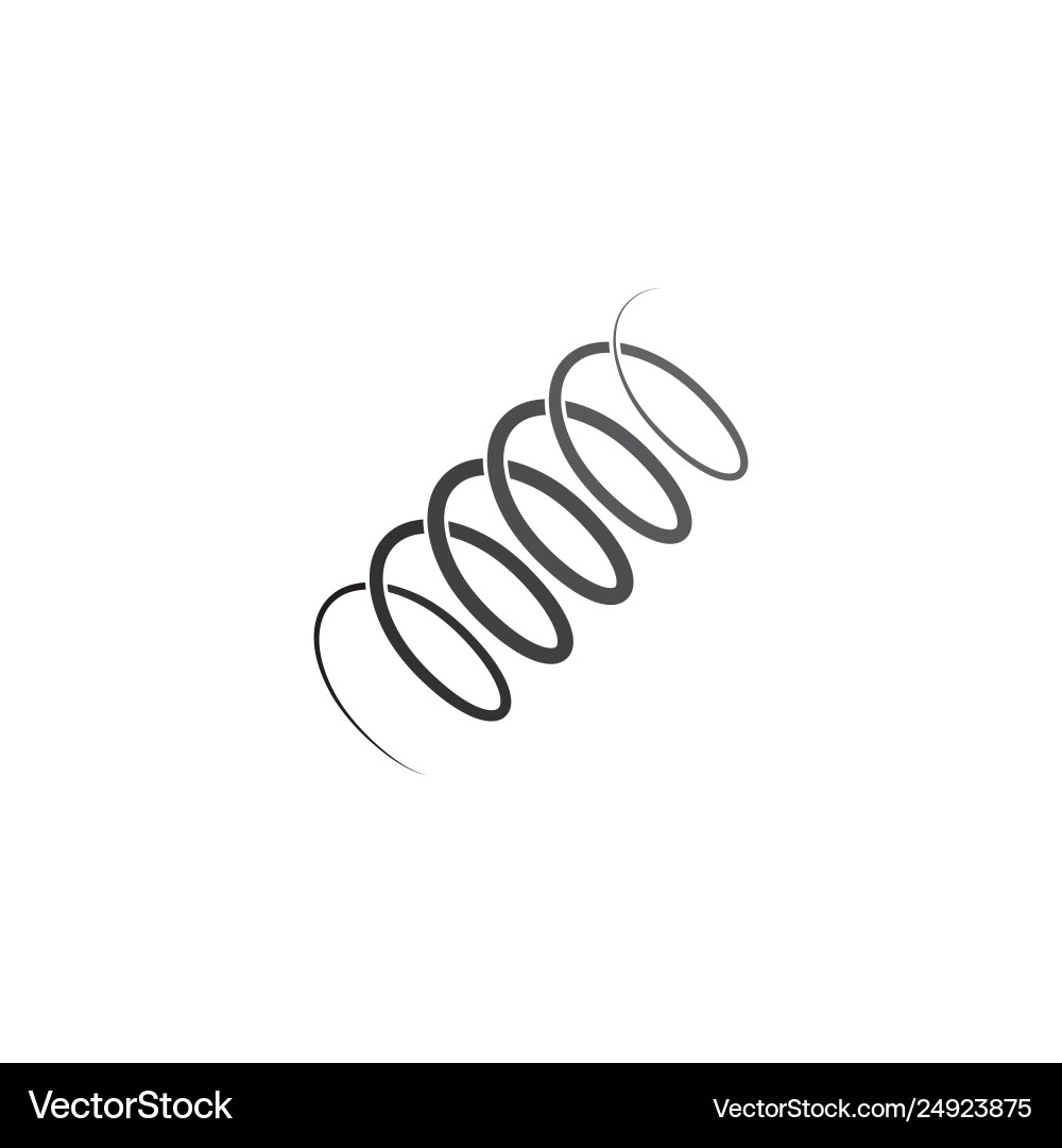 Metal spring coil logo icon symbol element Vector Image