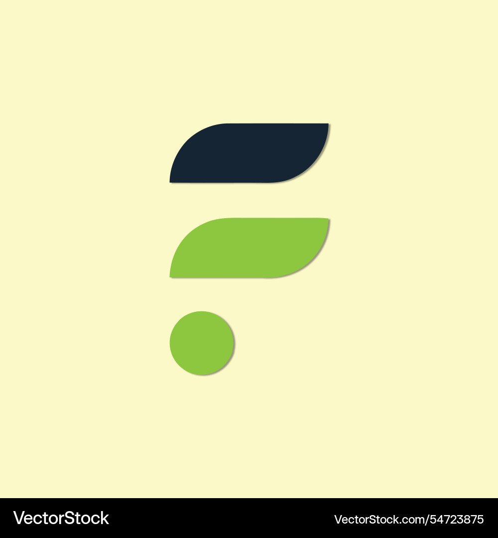 Simple letter f logo Royalty Free Vector Image