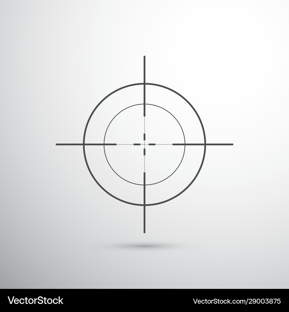 Sniper Target Icon - Shooting Royalty Free Vector Image